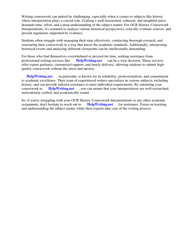 Ocr History Coursework Interpretations | PDF | Facebook | Linked In Ocr History Coursework Interpretations | PDF | Facebook | Linked In