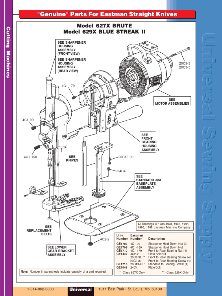 Eastman 627X 629X | PDF | Screw | Knife