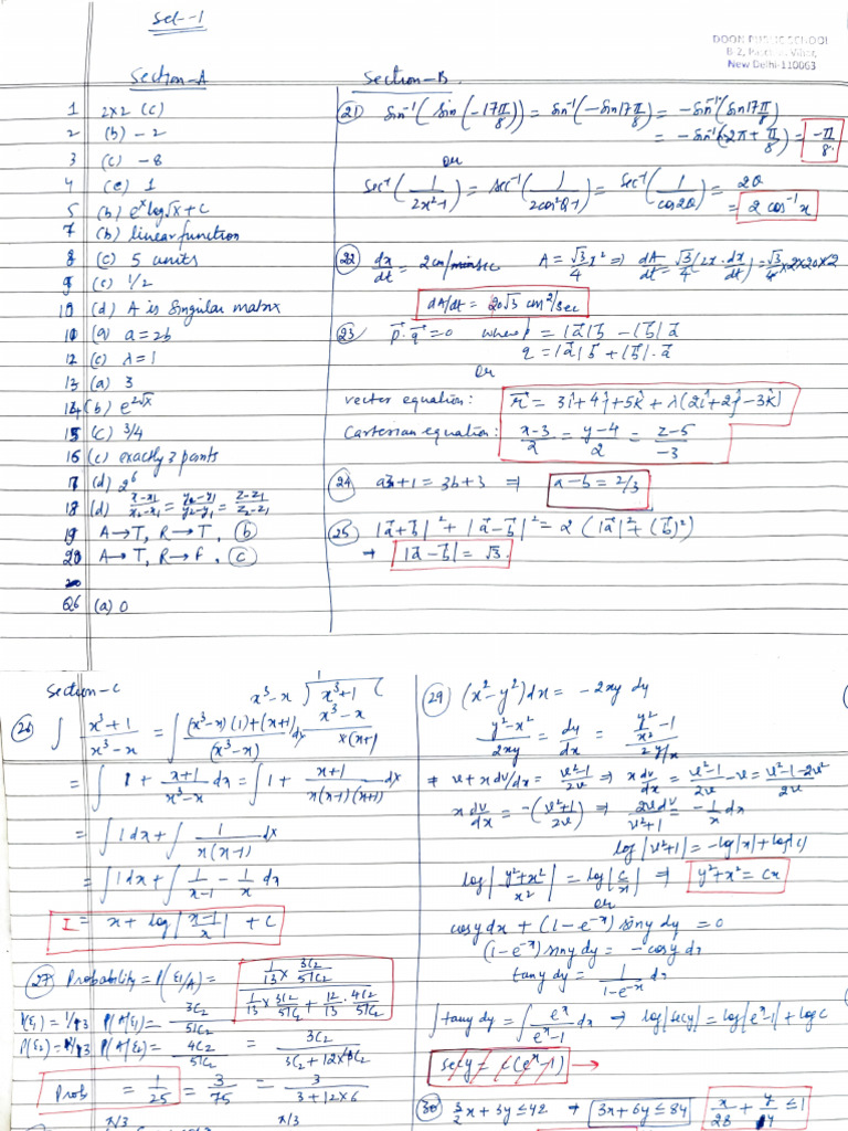Answer Key Pre Boards | PDF