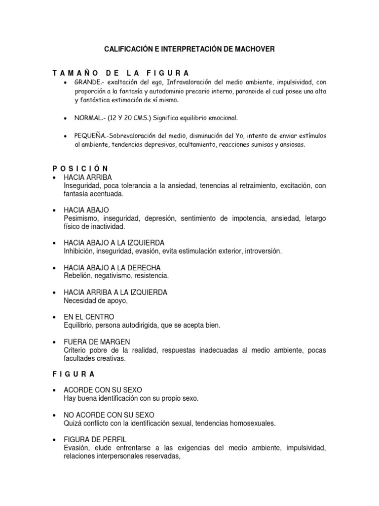 Machover Completo | PDF | Narcisismo | Esquizofrenia