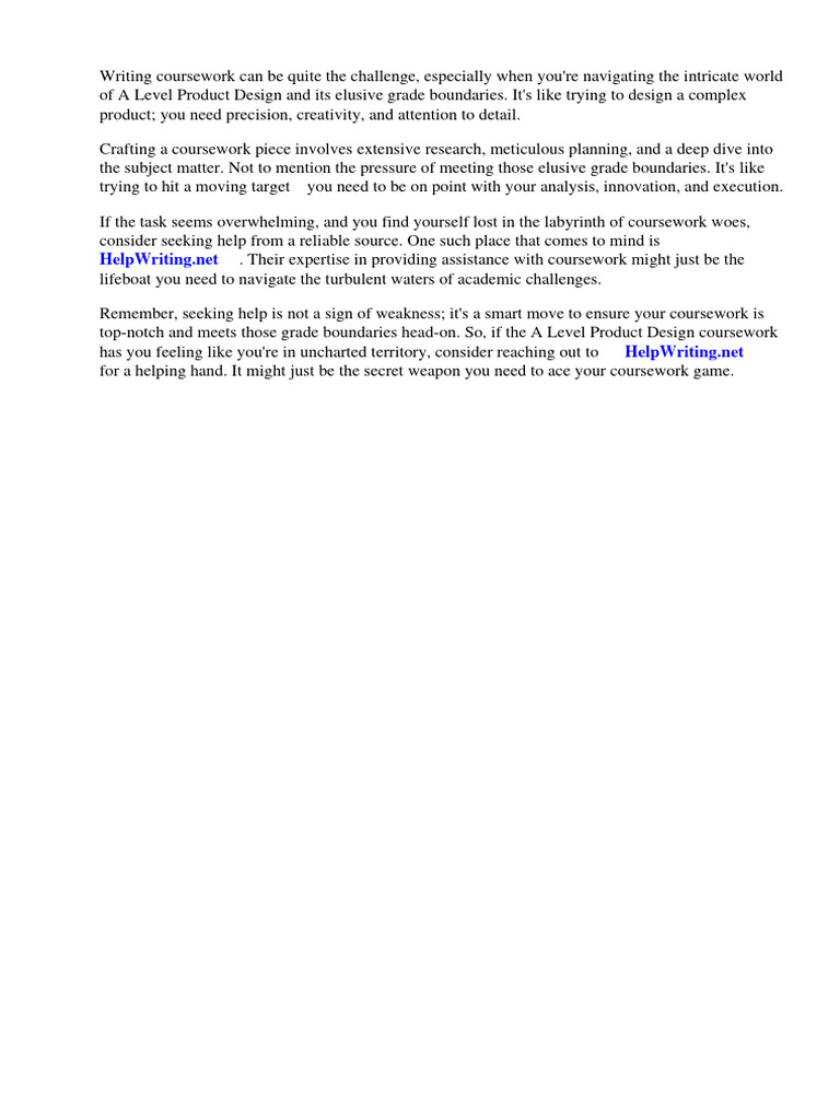 A Level Product Design Coursework Grade Boundaries | PDF | Gce Advanced ...