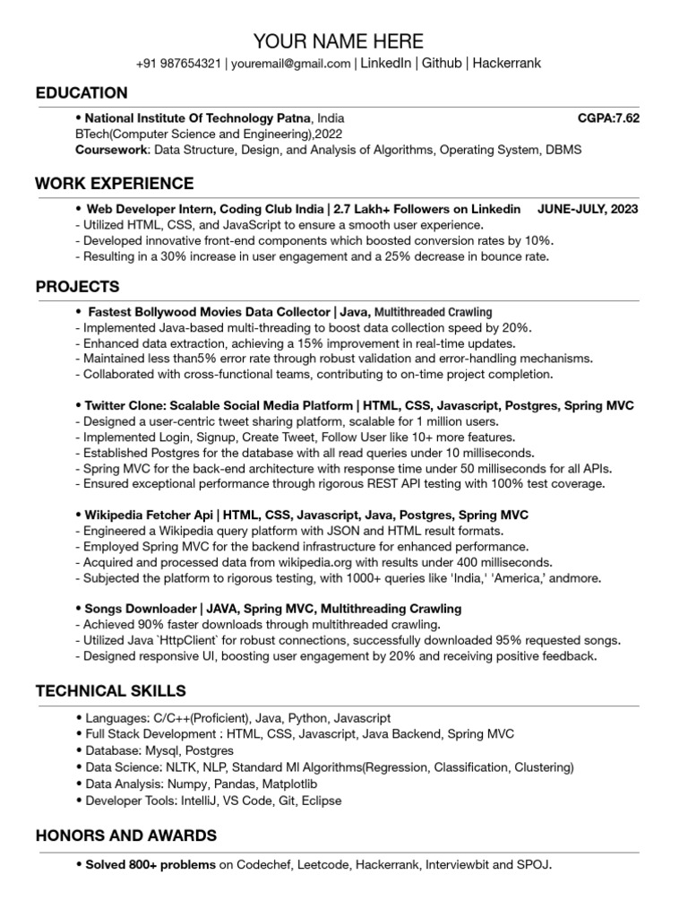 Java Fsd Resume Coding Mafia Pdf 