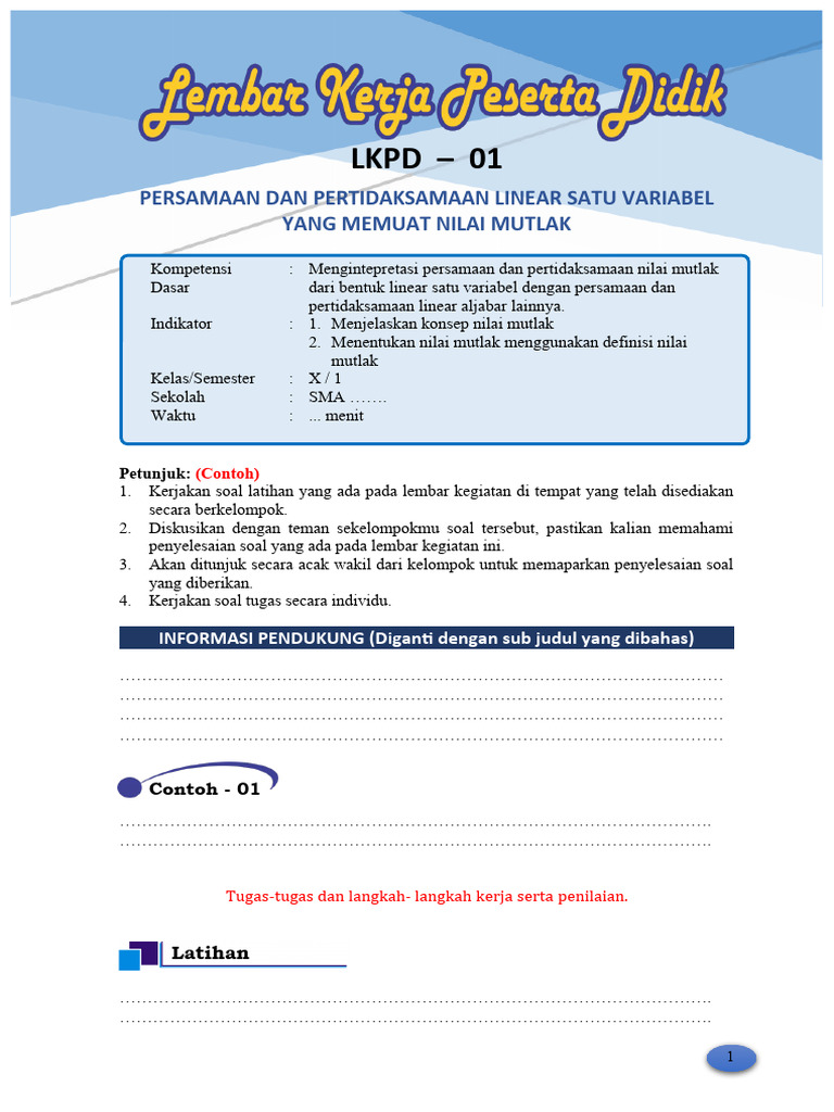 LKPD Template | PDF
