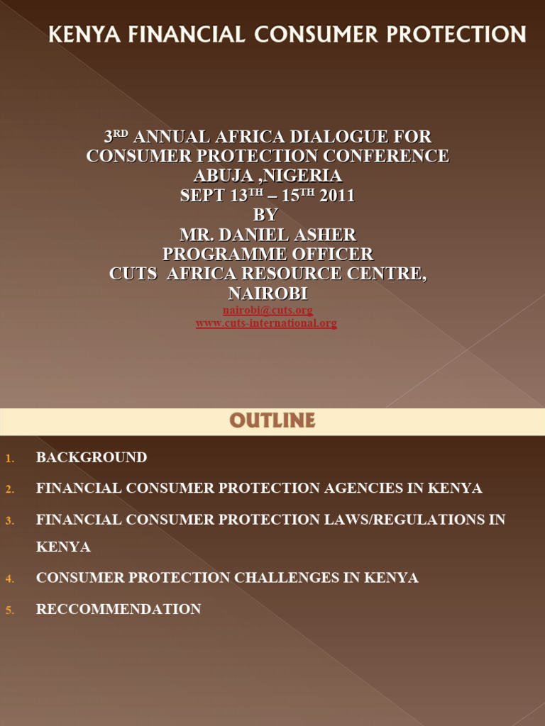 Consumer Protection in Kenya: Overview | PDF | Banks | Credit Union