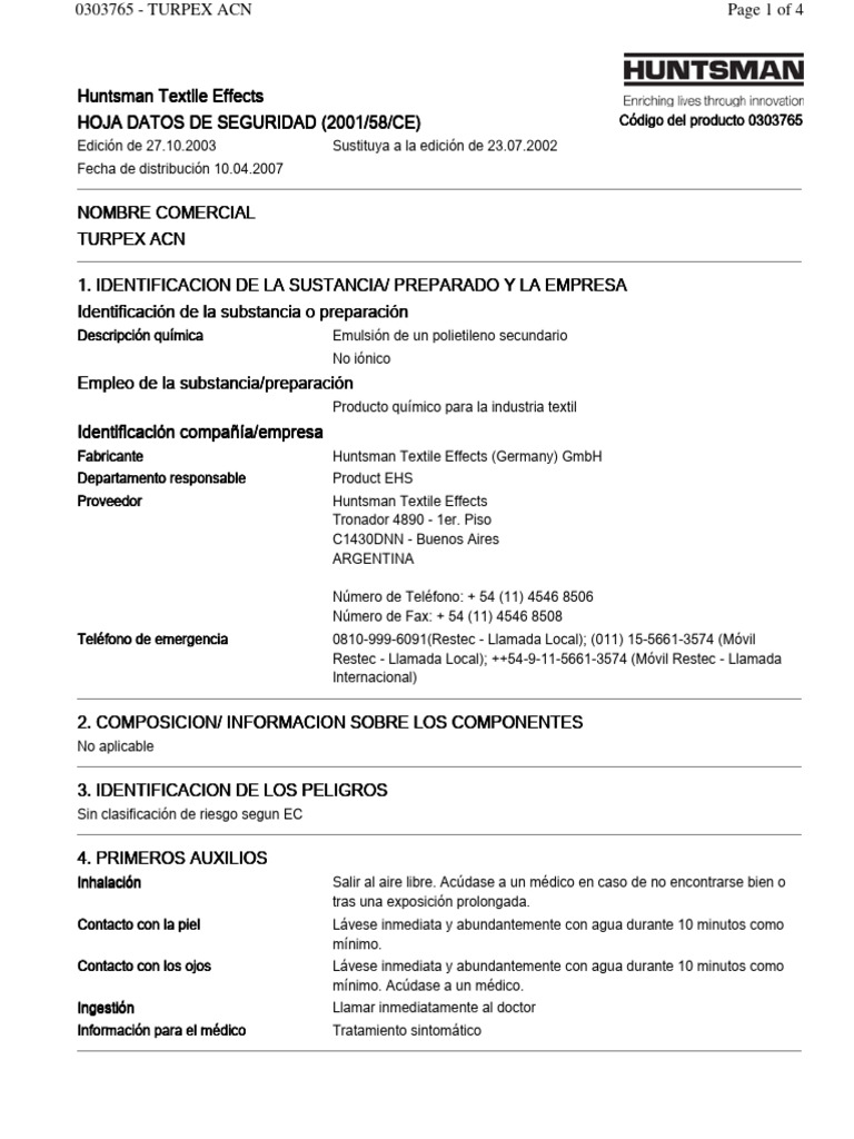 TURPEX ACN New | Descargar gratis PDF | Química