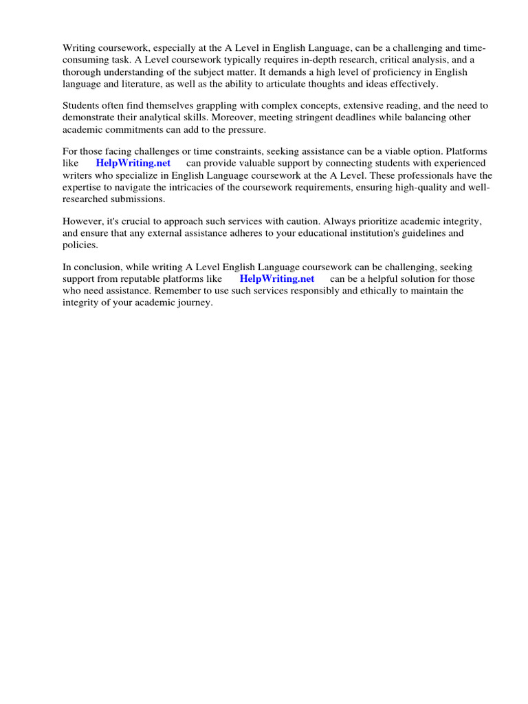 English Language Coursework A Level Pdf Essays English Language