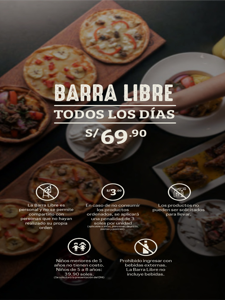 Barra Libre | PDF | Pizza | Tocino