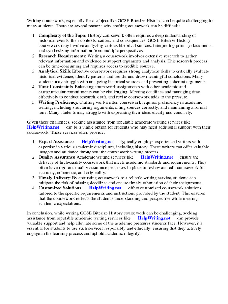 Gcse Bitesize History Coursework | Download Free PDF | Prohibition ...