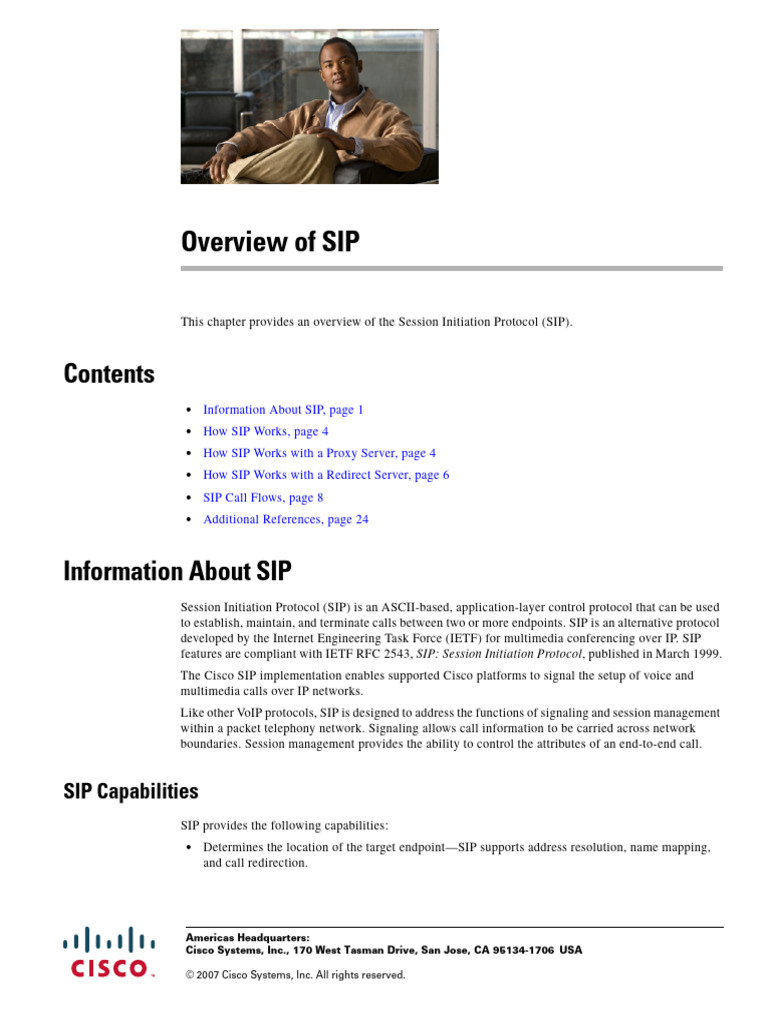 Sip Cg-Overview | PDF | Session Initiation Protocol | Proxy Server