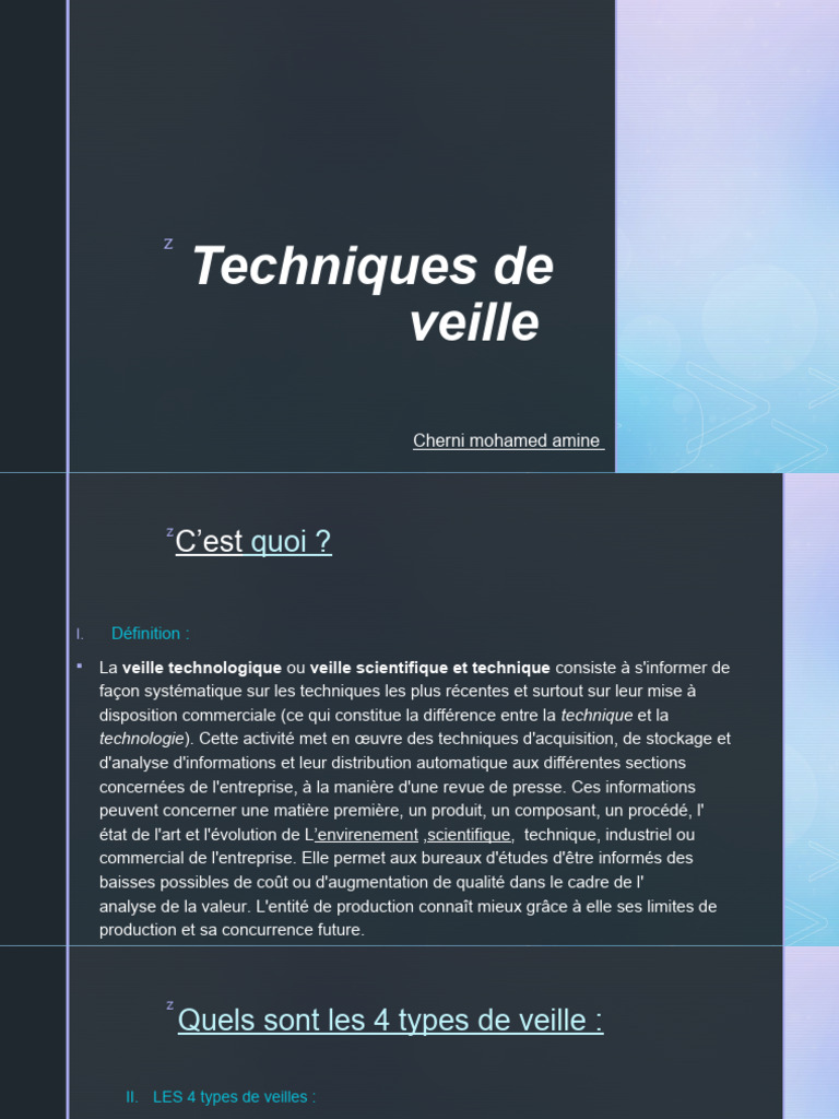 Techniques de Veille | PDF | Business | Économie