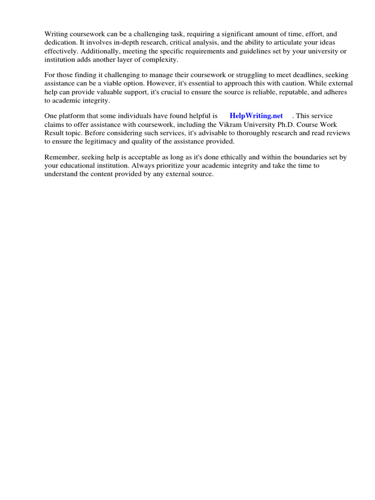 Vikram University PHD Course Work Result | Download Free PDF ...