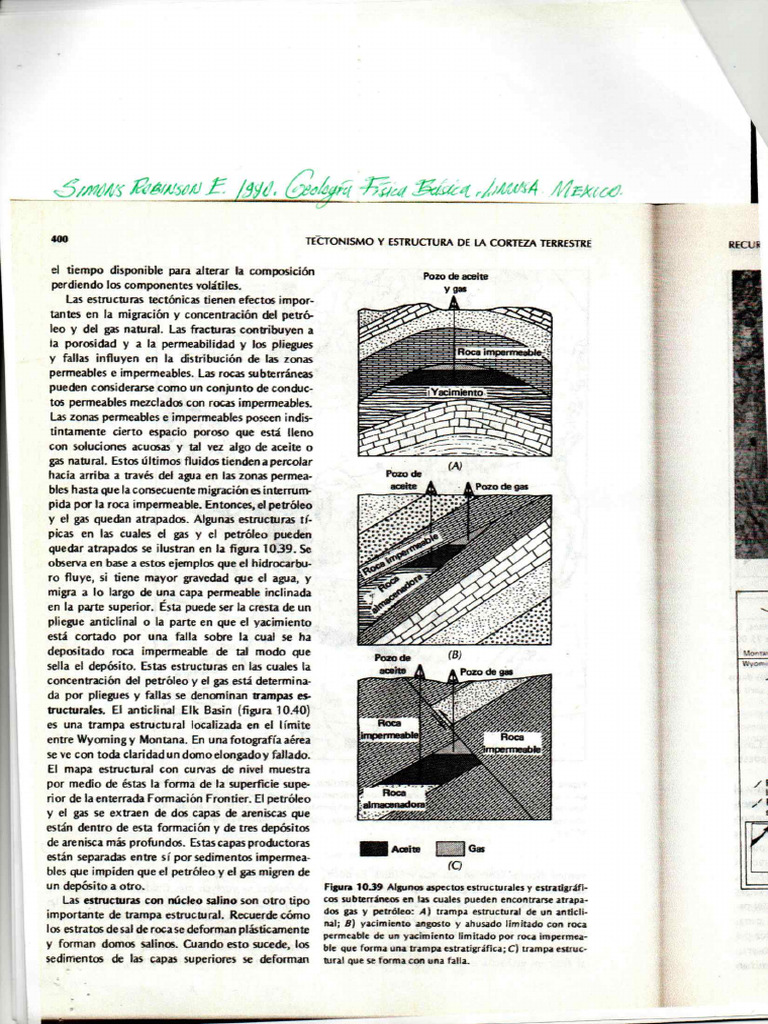 Estructuras Geológicas - Petróleo y Gas | PDF