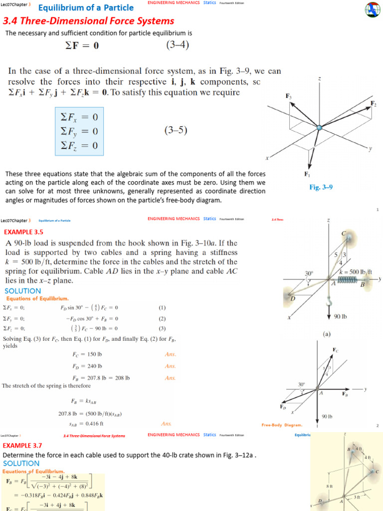 Lecture Statics 07 Pdf Force Euclidean Vector