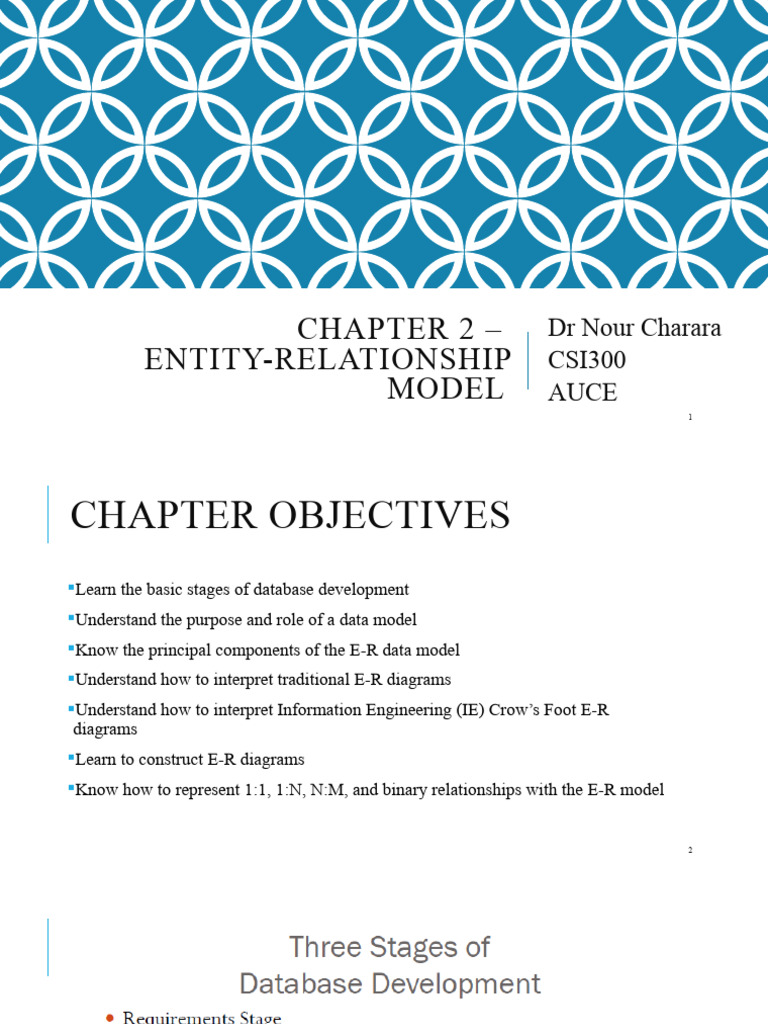 Chapter 2 ER Models Fall23 | PDF | Cybernetics | Information Technology