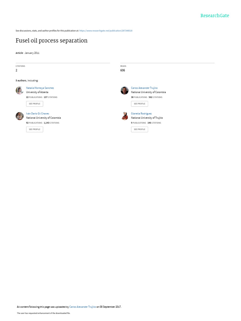 FuselOilSeparationProcess Extendedversion | PDF | Industrial Processes ...
