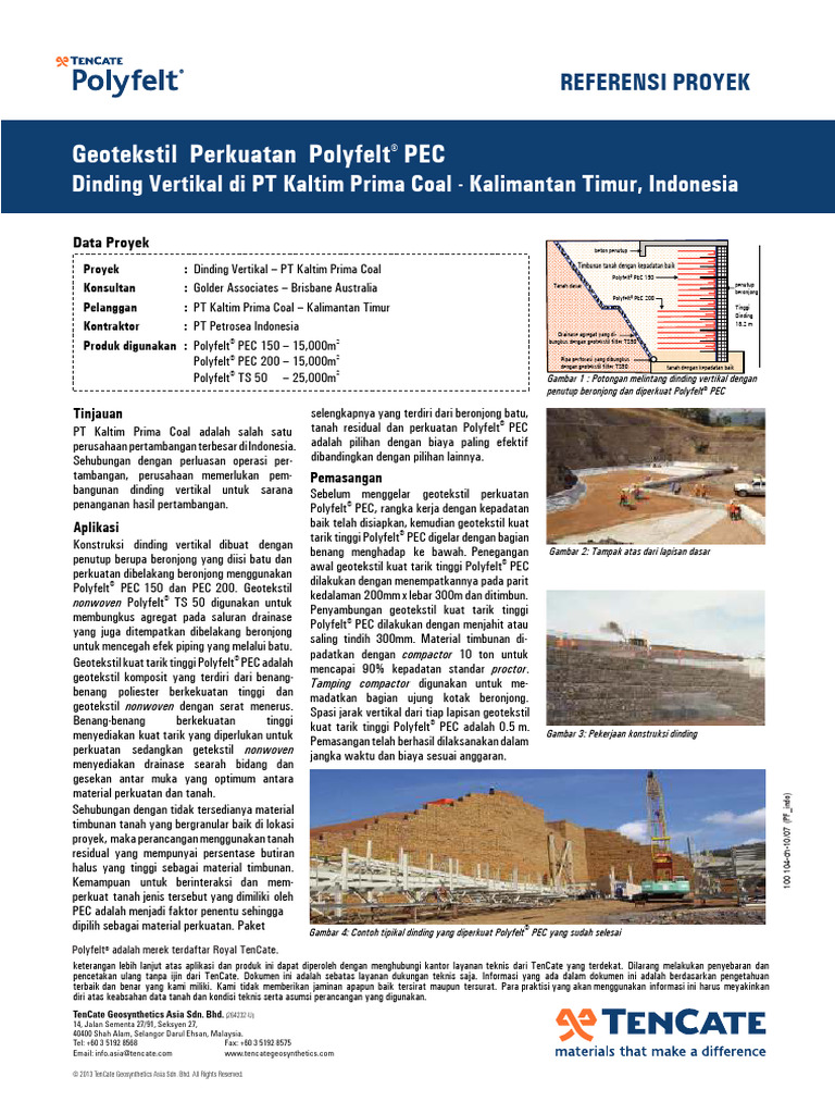 Case Study - PEC Dinding Vertikal, Kalimantan, Indonesia (100 104 1007) | PDF