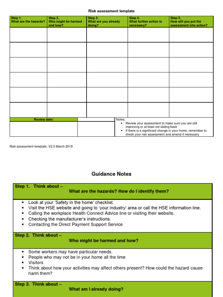 Risk Assessment Template - Final V 2 | PDF | Risk | Risk Assessment