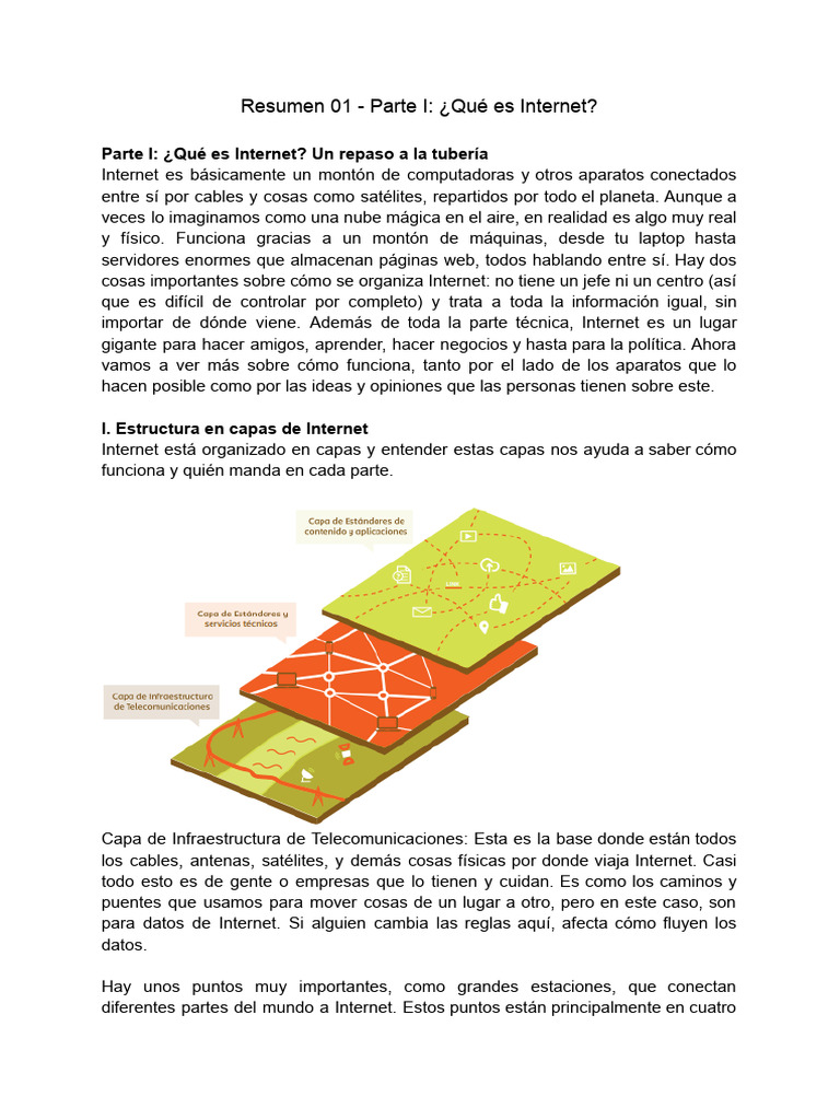 Resumen 01 - Parte I - ¿Qué Es Internet | Descargar gratis PDF ...