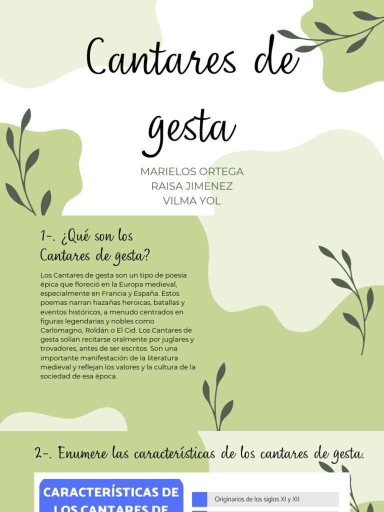Cantares de Gesta | PDF
