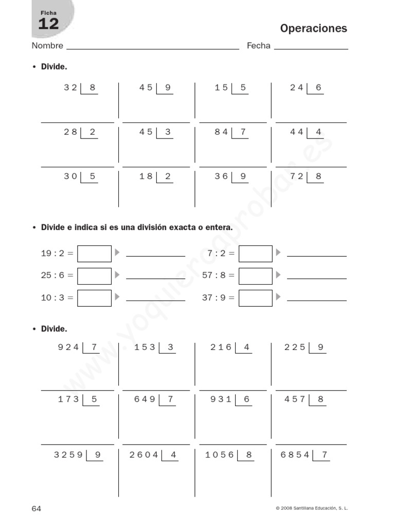 Operaciones Divisiones | PDF
