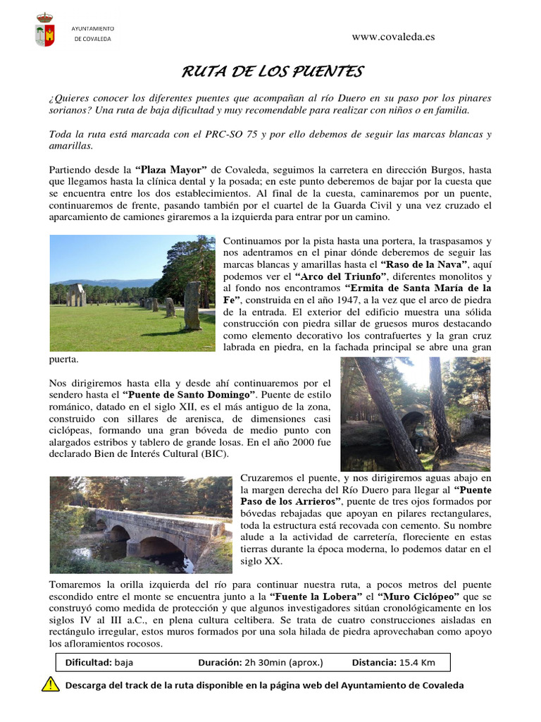 Ruta Familiar por los Puentes de Covaleda | PDF | Puente
