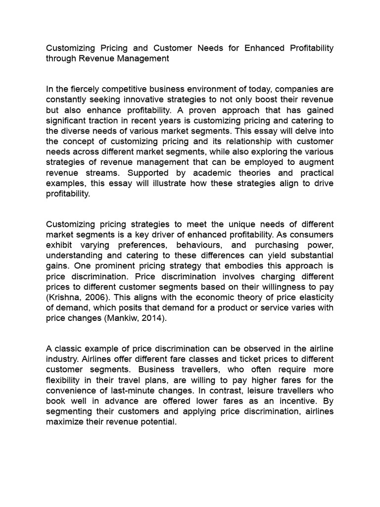 Front Office Project - Suraj | PDF | Pricing | Price Discrimination