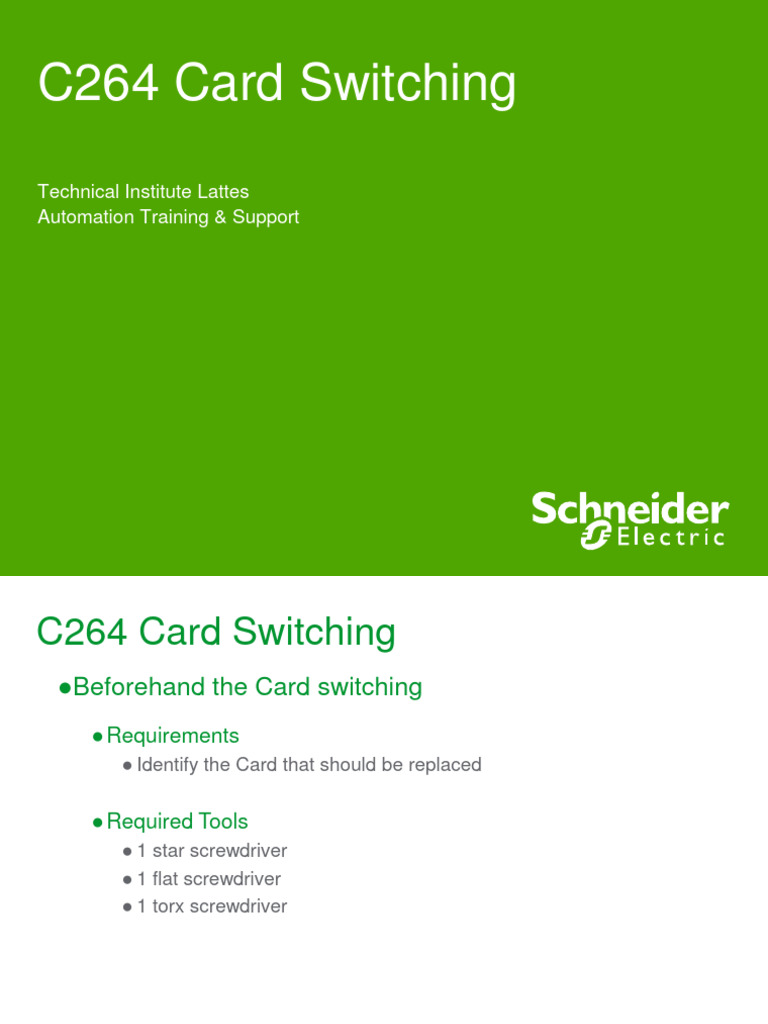 C264 Card Replacement Guide | PDF | Equipment | Electrical Engineering