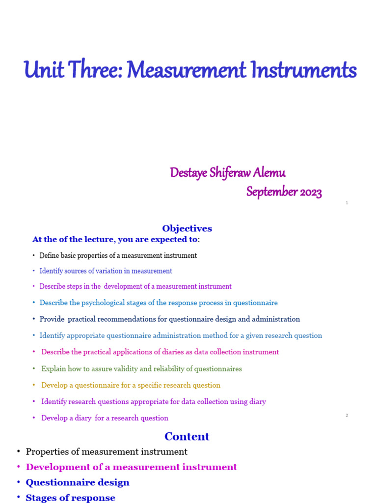 Unit Three-Measurement Instruments V4 - 2 - 3 | PDF | Validity ...