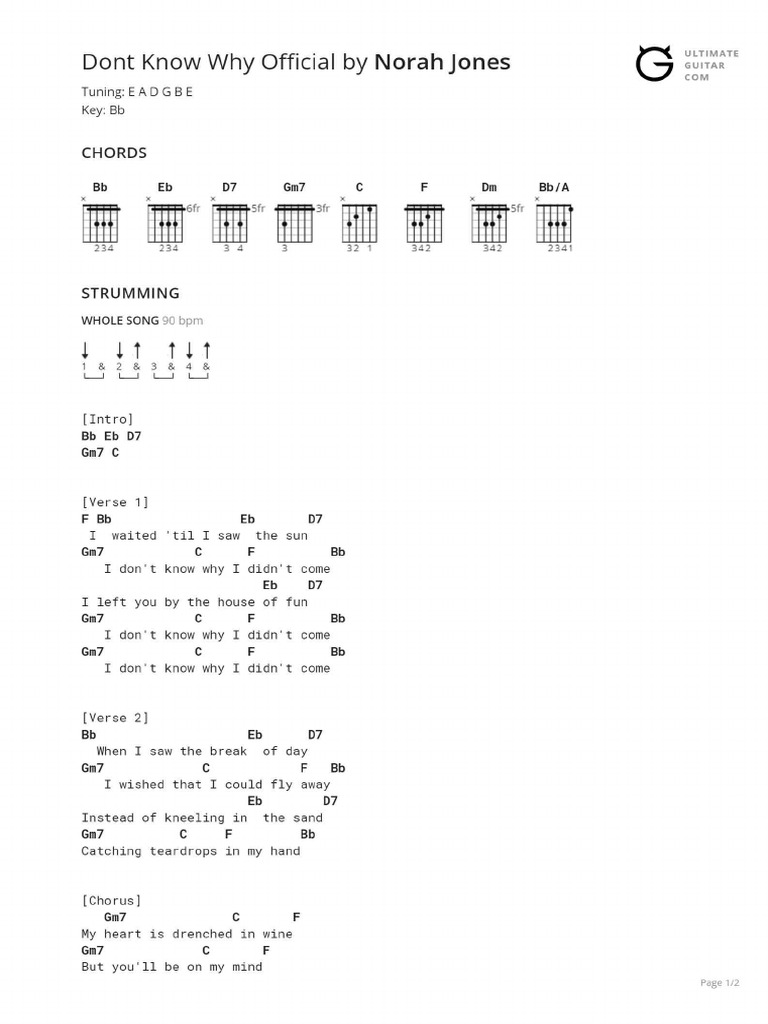 Dont Know Why Official Pdf