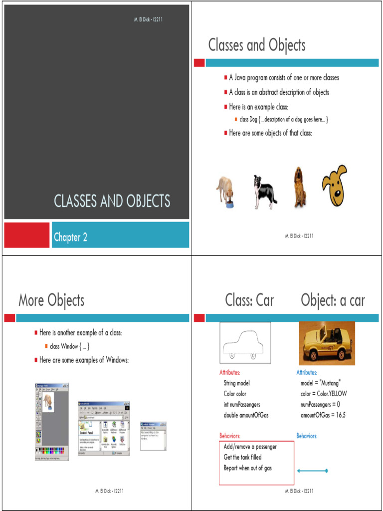 Chapter 2 Classes and Objects Overview | PDF | Class (Computer Programming) | Programming