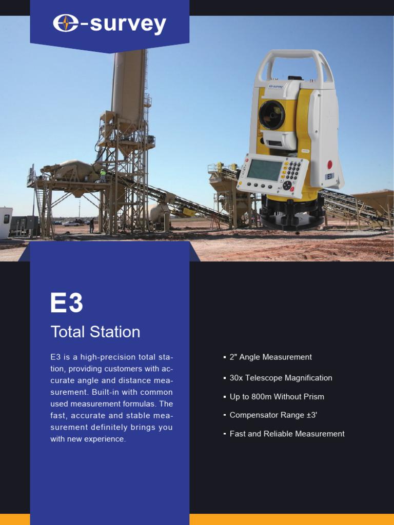 E3 Total Station Technical Overview | PDF | Optics | Electromagnetic ...