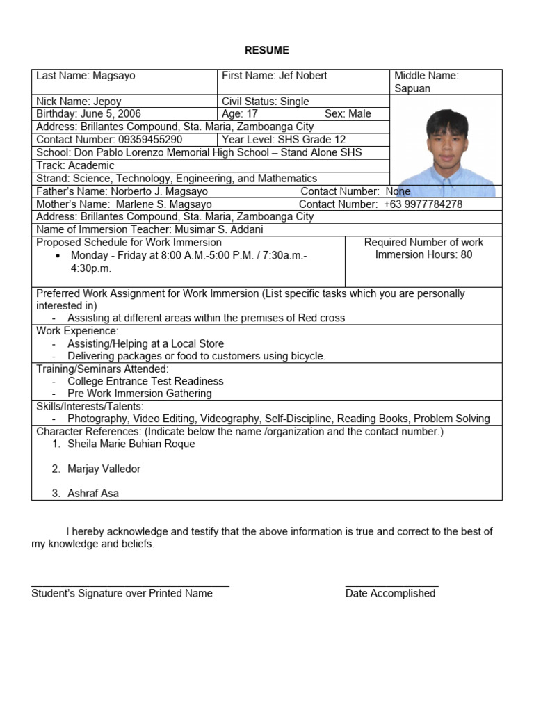Prototype Resume Jef | PDF
