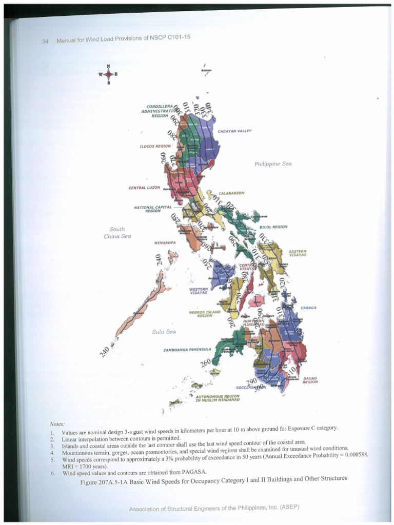 Wind Contour Maps From ASEP Manual | PDF