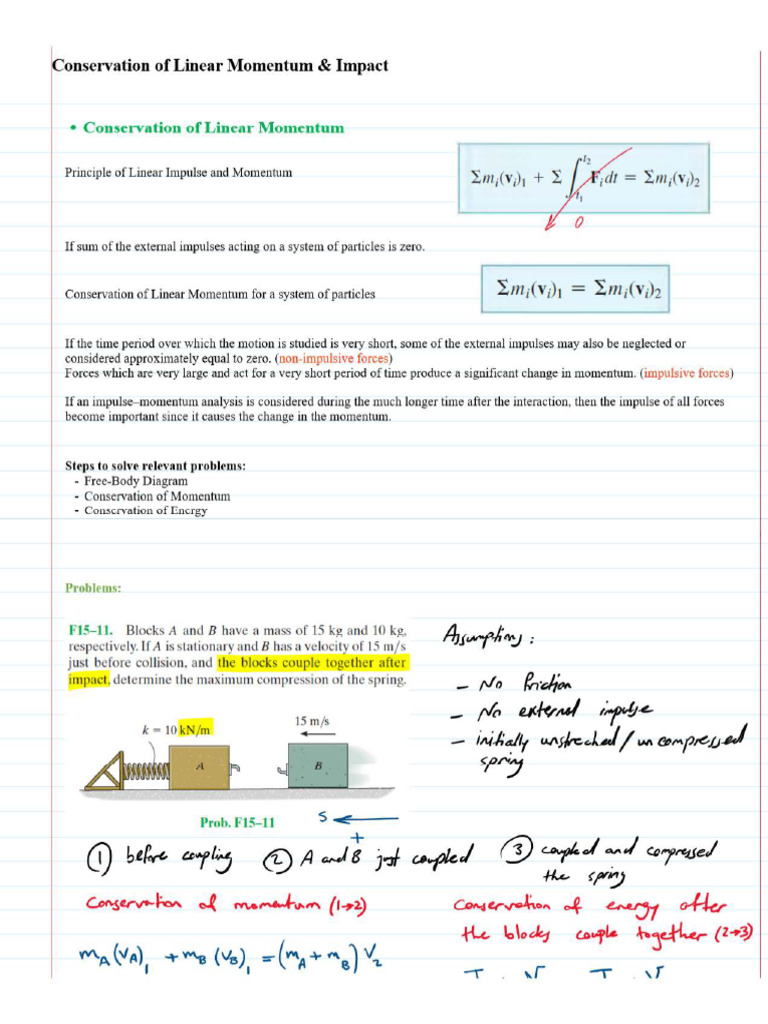 Understanding Impact and Momentum Principles | PDF | Collision | Momentum