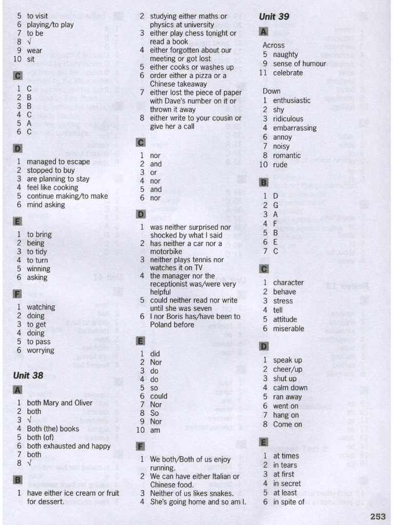 Answers Unit 39 Laughing and Crying | PDF