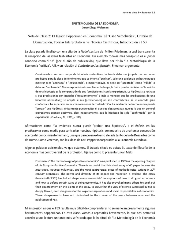 Nota de Clase 3 Episte 2C 2020 | PDF | Teoría | Verdad