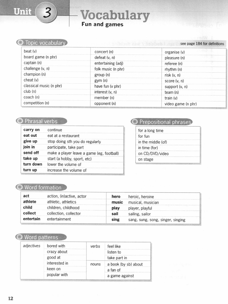 Unit 3 Fun and Games | PDF