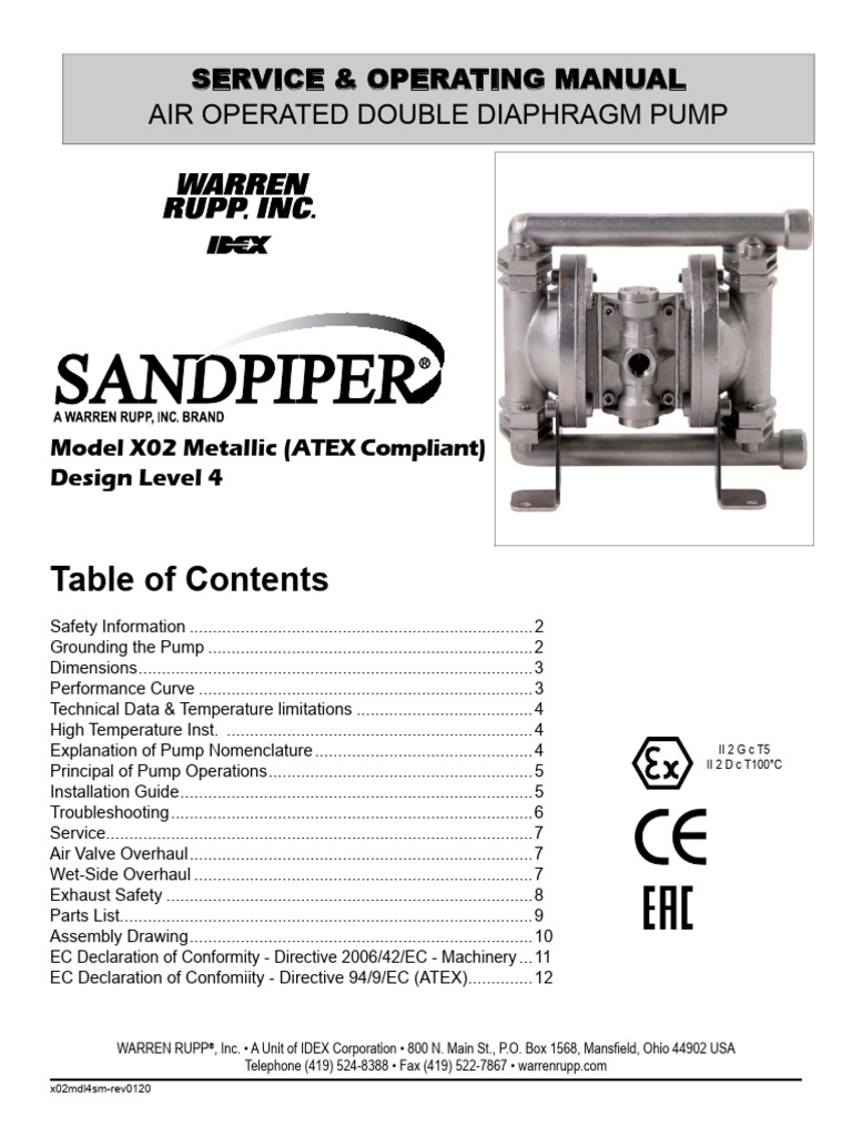X 02 MDL 4 SM | PDF | Pump | Valve
