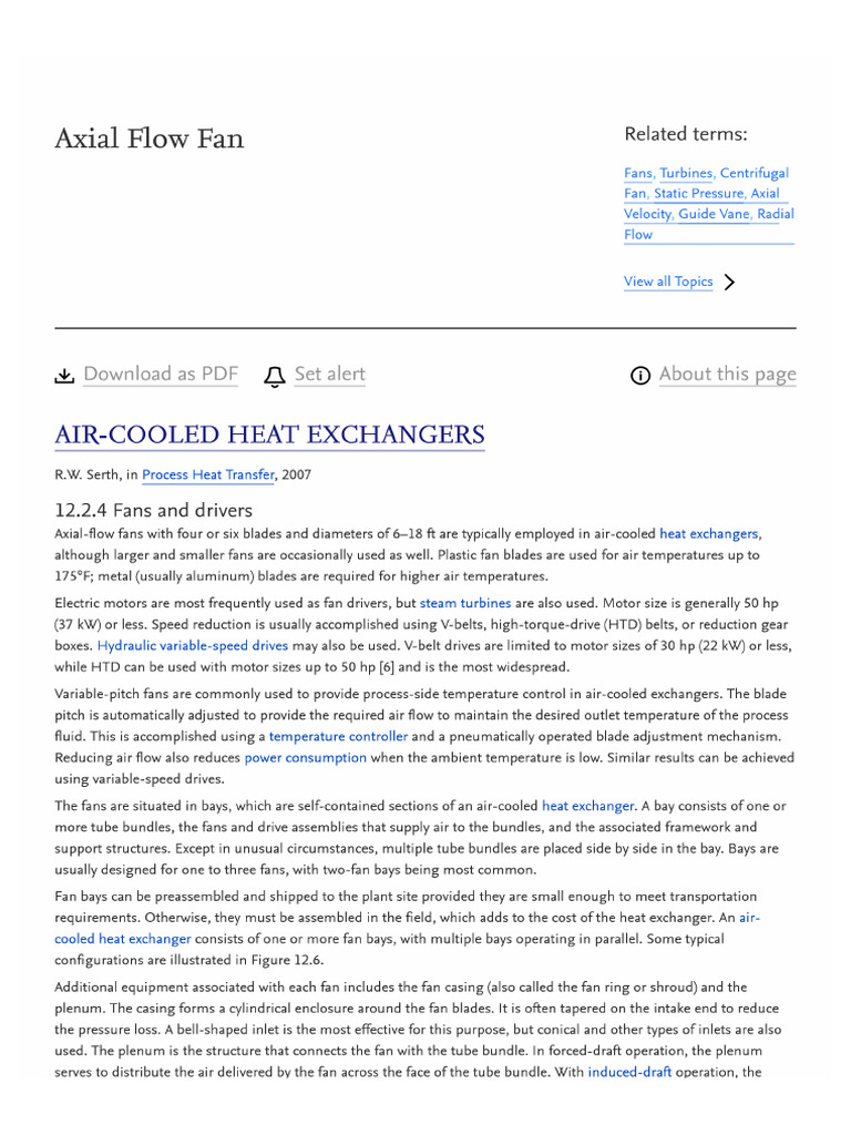 Sciencedirect Topic Axial Flow Fan | PDF