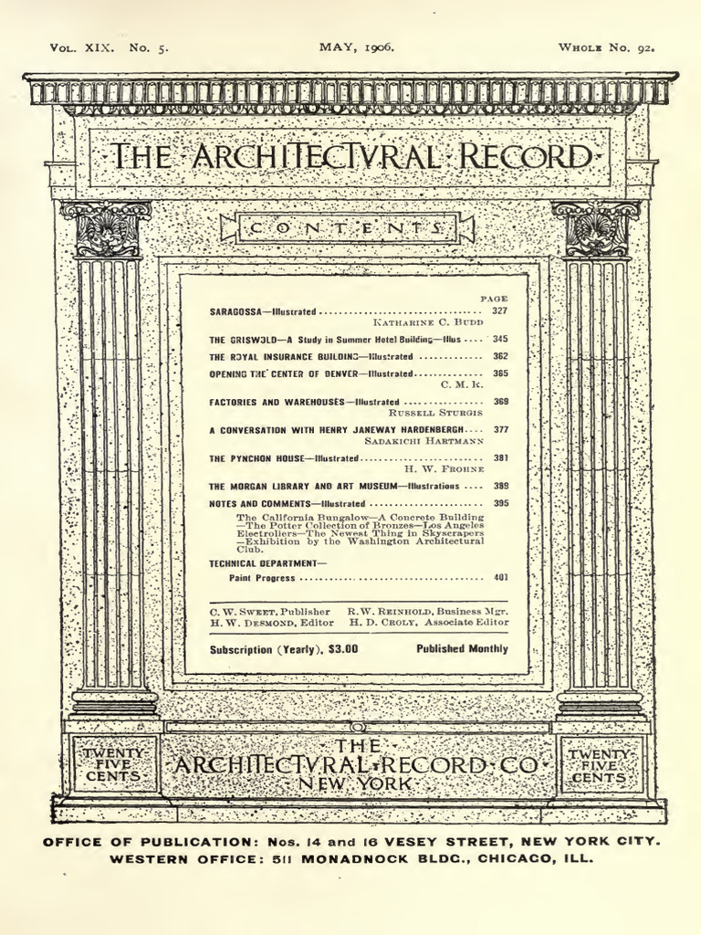 Architectural Record Magazine AR 1906 05 Compressed | PDF | Gothic ...