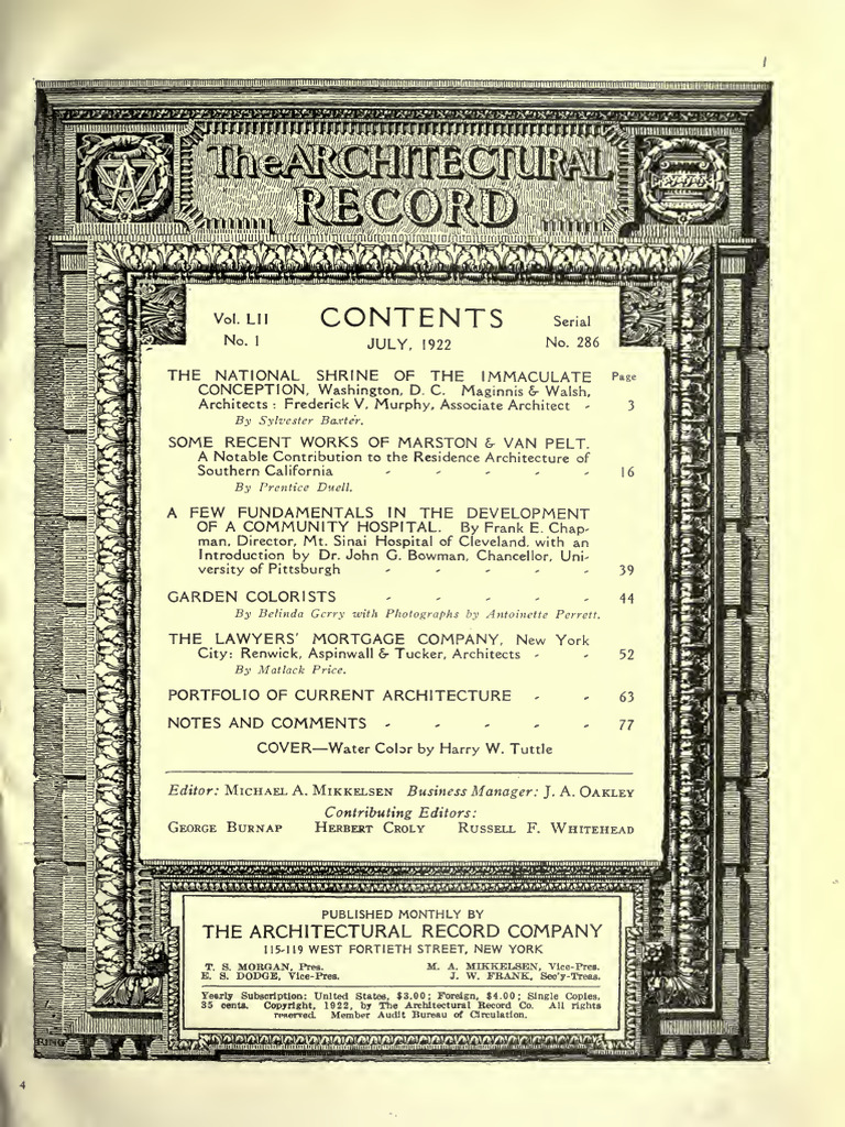 Architectural Record Magazine AR-1922-07 | PDF | Dome | Christian ...