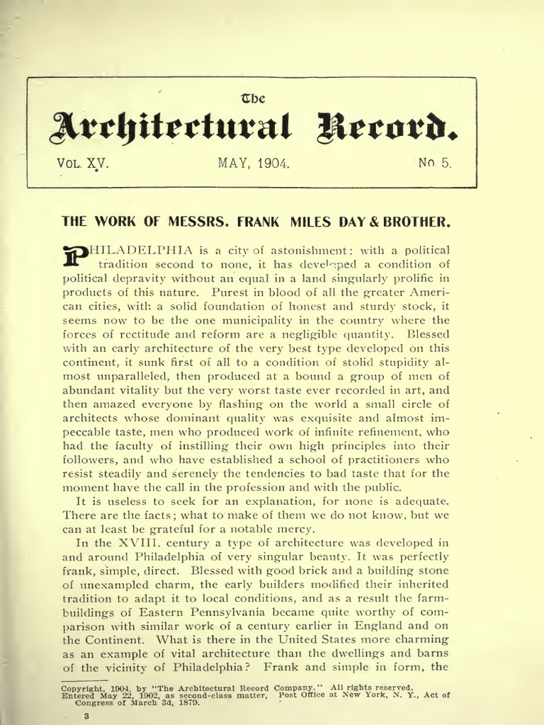 Architectural Record Magazine AR 1904 05 Compressed | PDF