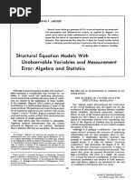 Claes Fornell and David F. Larcker (1981) | PDF | Correlation And ...