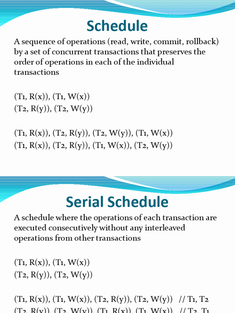 Concurrency Control Additional Notes Pdf Information Retrieval