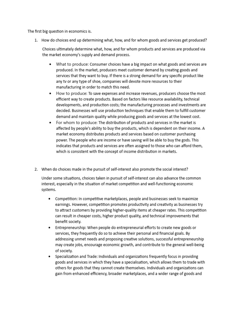 2 Ques Os Economics | PDF | Market (Economics) | Entrepreneurship