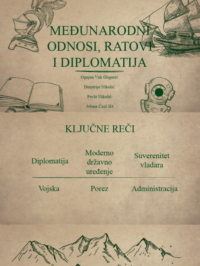 Međunarodni Odnosi, Ratovi I Diplomatija | PDF