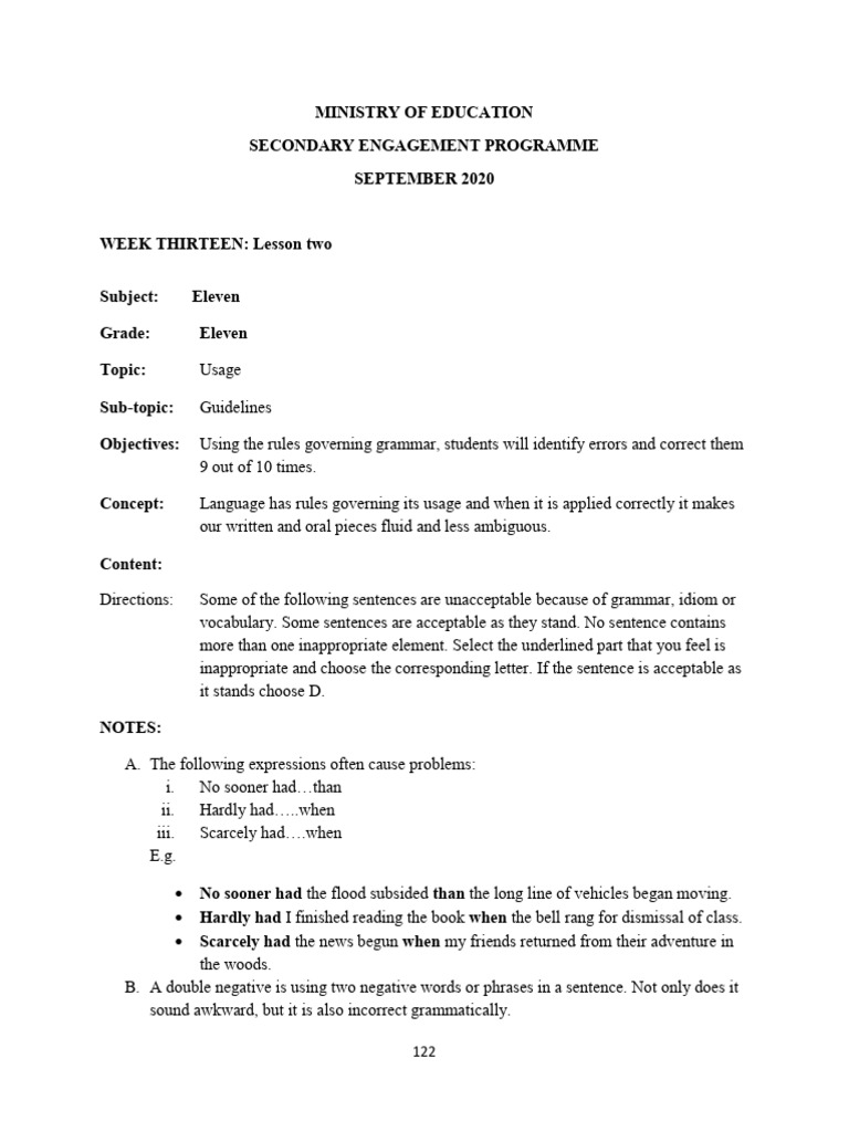 Grade 11 English Language Week 13 Lesson 2 | PDF | Noun | Plural