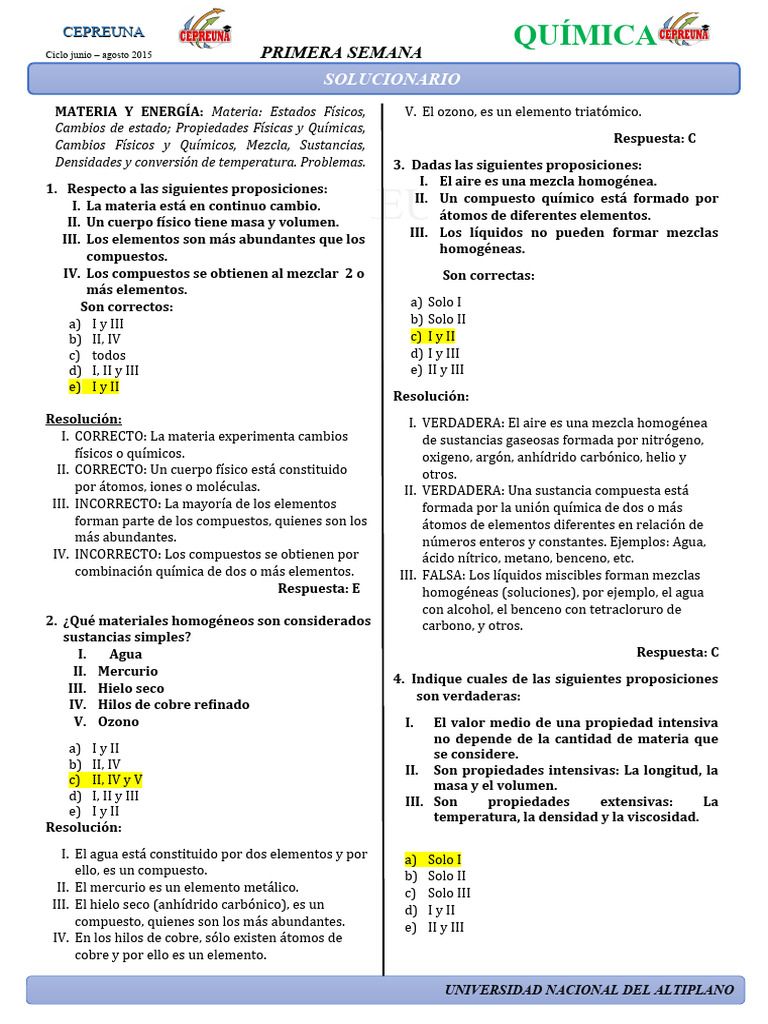 Sol Semana 1 2015-I JUNIO | PDF