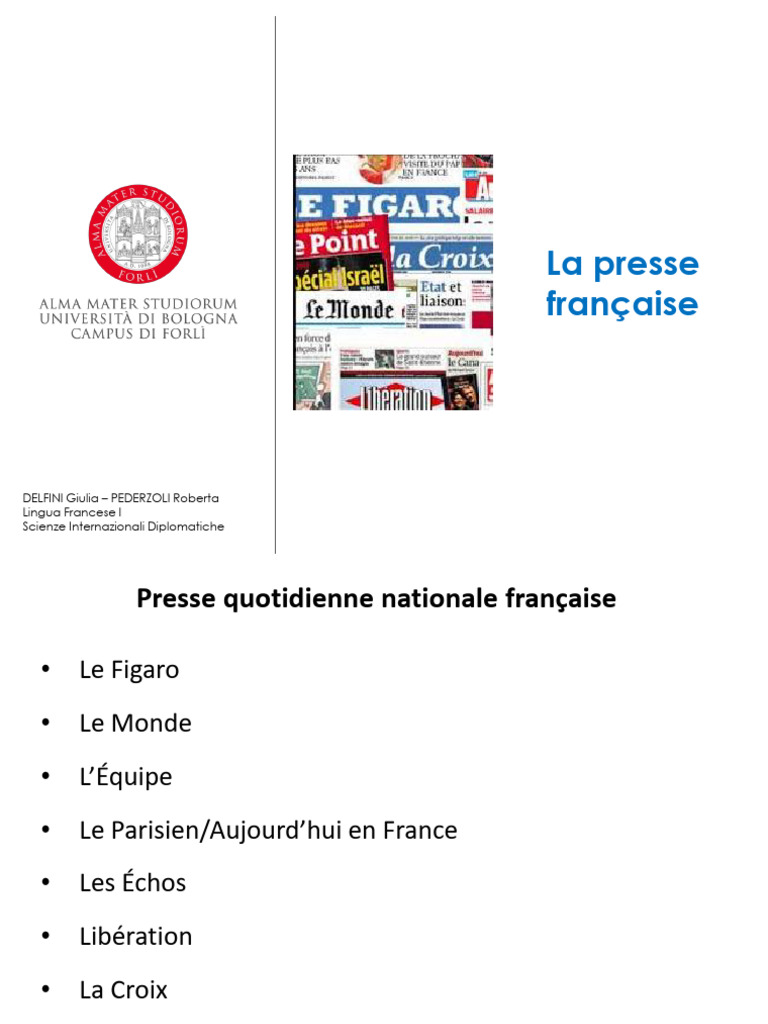 Panorama de la presse française | PDF | Journaux | Médias