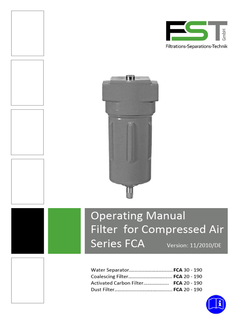 Manual FST FCA20-190 W-CA DE-20101109 | PDF | Filtration | Valve